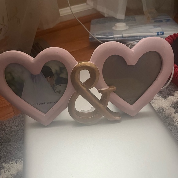 Wall Decor | 4x4 Double Heart Photo Frame Light Pink Beautiful Never ...